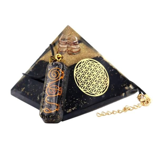 Accents | Crystal Orgonite Kit Black Tourmaline Flower Of Life ...